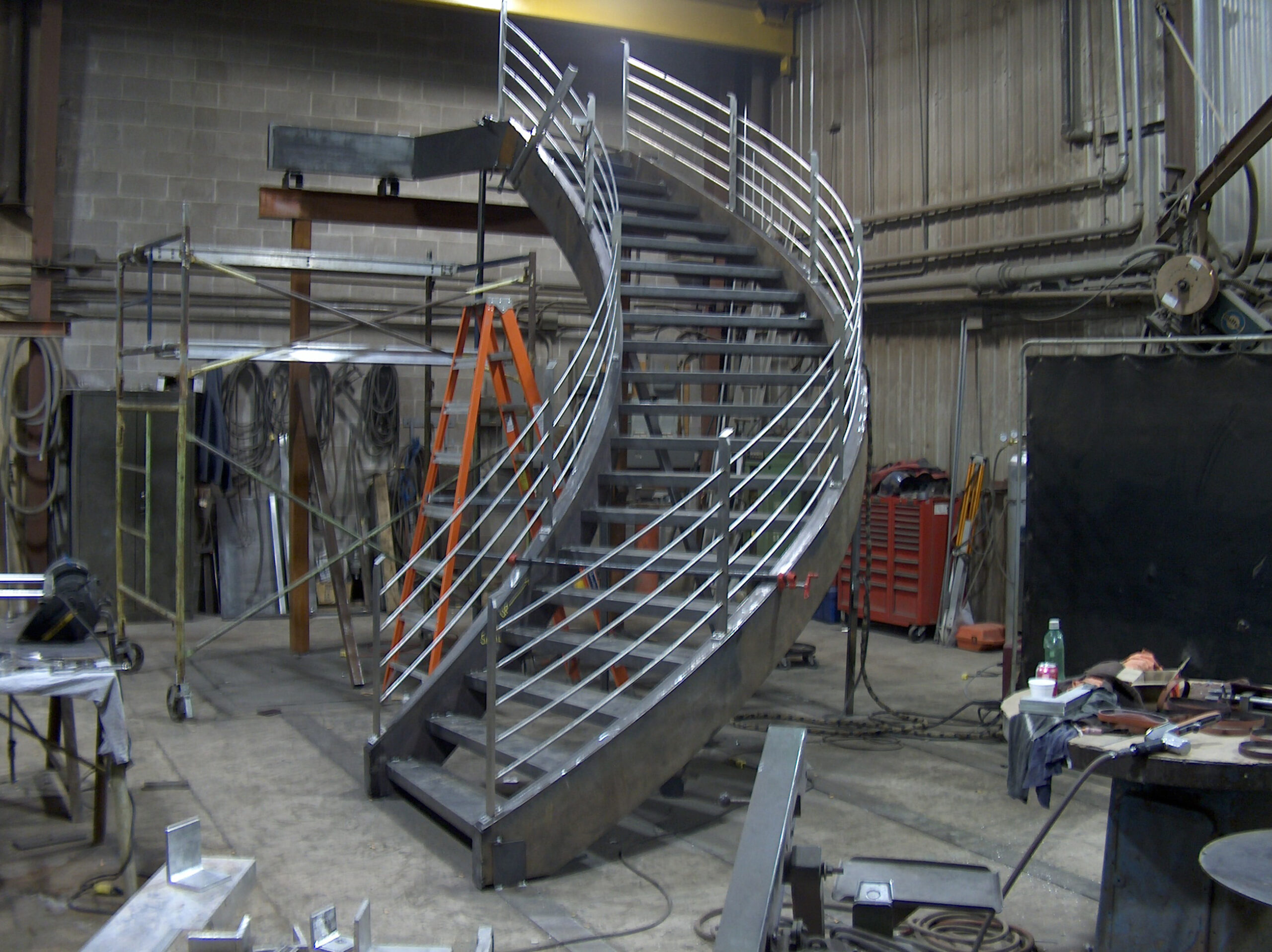 Work-in-Progress Curved Staircase - McSheffery Industries Ltd.